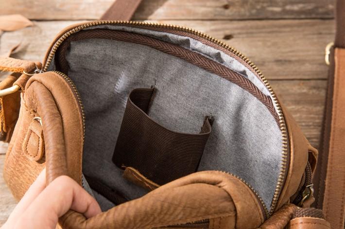 Small Cool Leather Mens Messenger Bags Shoulder Bag For Men